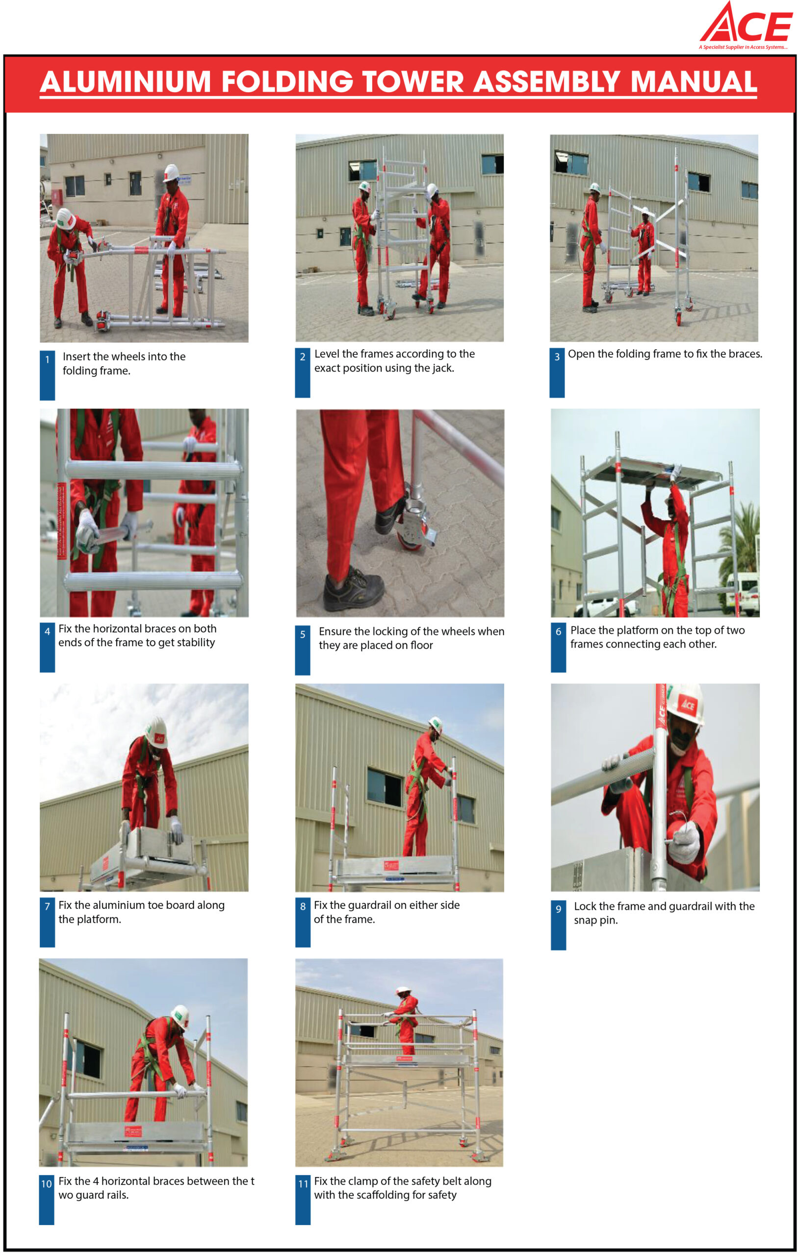 Aluminium Folding Erection Manuel - ACE SCAFFOLDINGS