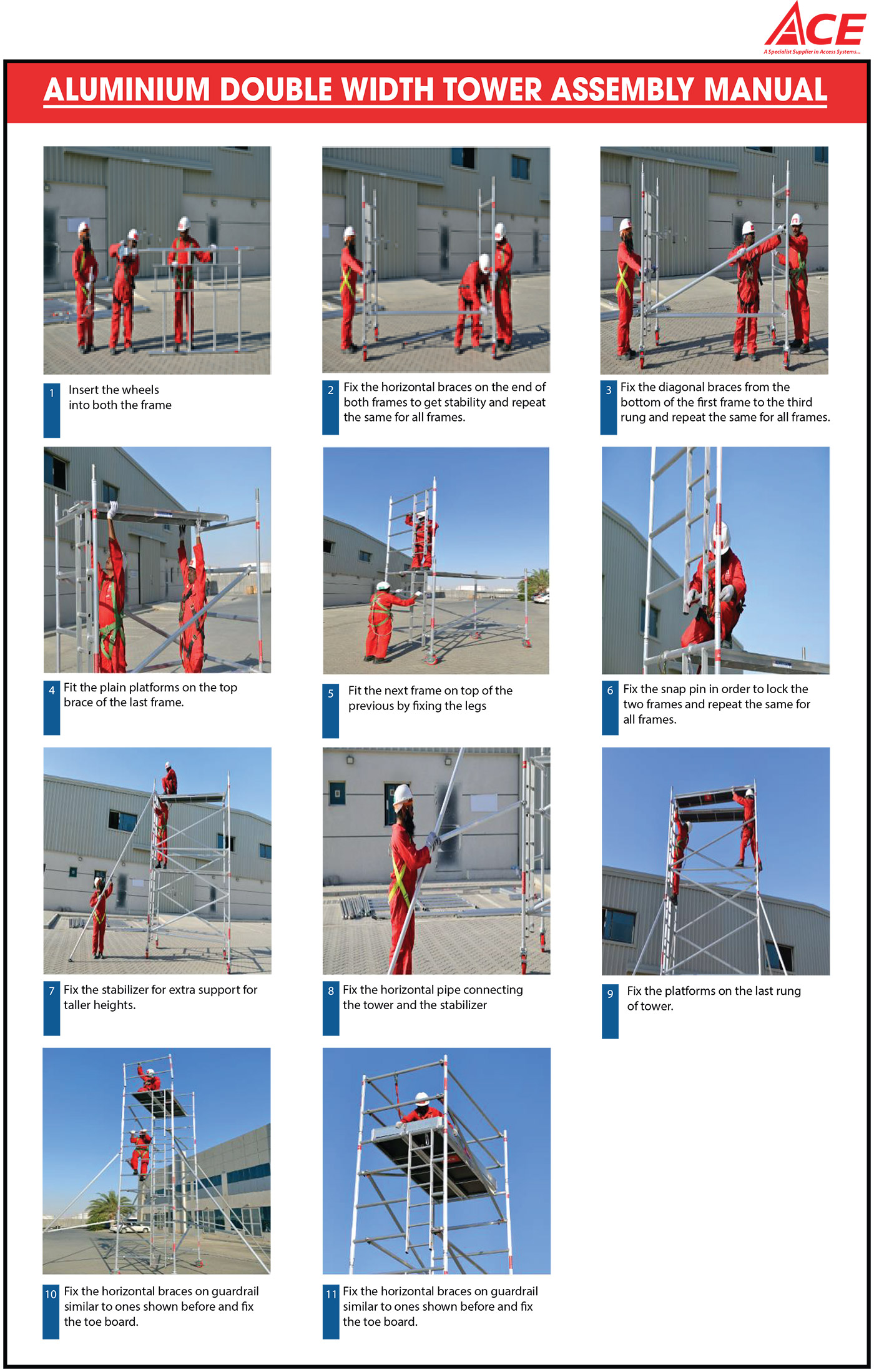 Double Width Erection Manuel - ACE SCAFFOLDINGS